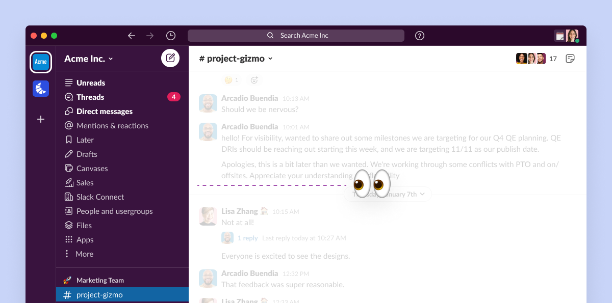 A more focused, productive Slack • Slack Design