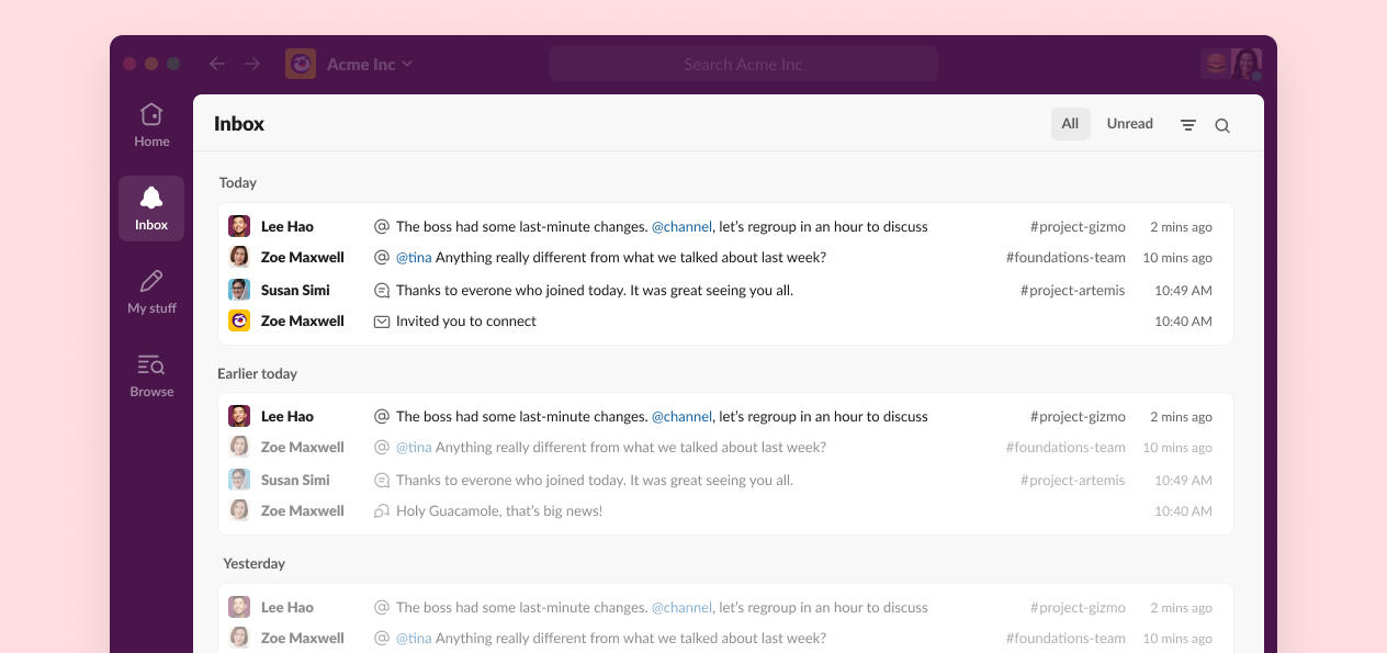 A more focused, productive Slack • Slack Design